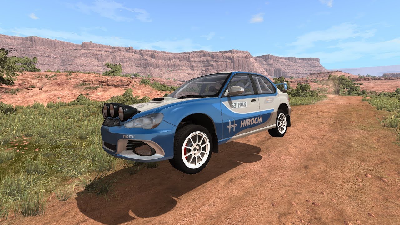 BeamNG - Rally Time - Hirochi Sunburst Rally - Utah - YouTube