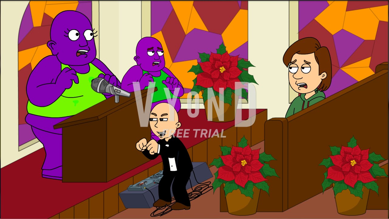 Caillou blasts his theme song at a funeral/grounded - YouTube