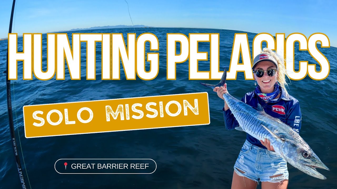 SOLO FISHING 🐟 Hunting Pelagics off Yeppoon QLD - YouTube