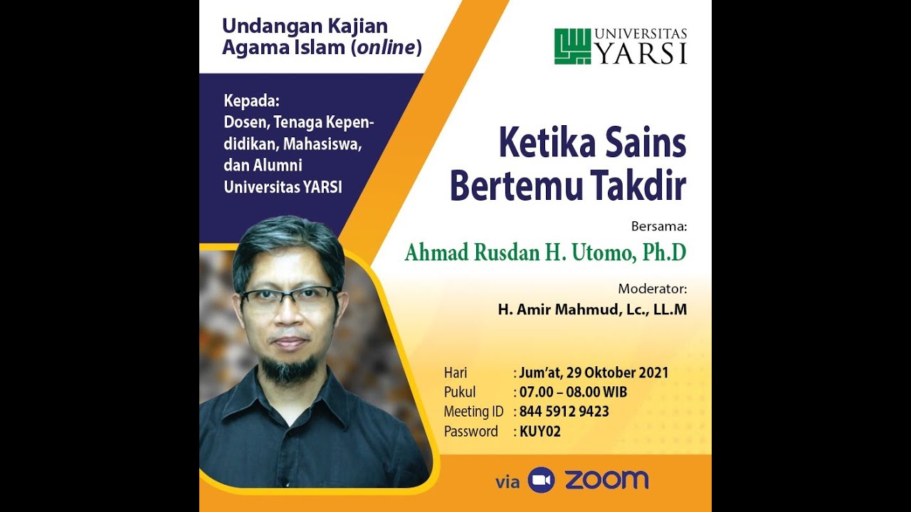 Ketika Sains Bertemu Takdir - Ahmad Rusdan Utomo, Ph.D. - YouTube