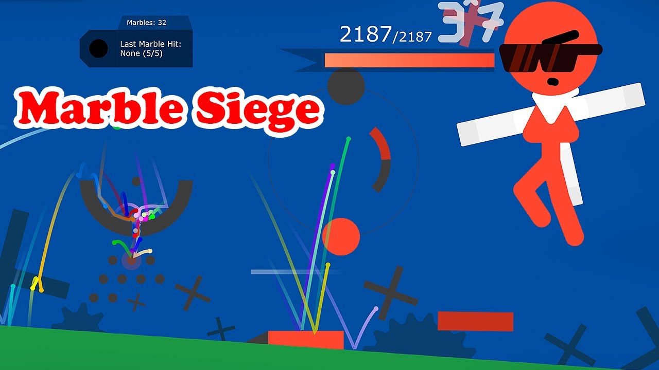 Marble Siege | Battles in Algodoo - Thc Game Mobile - YouTube