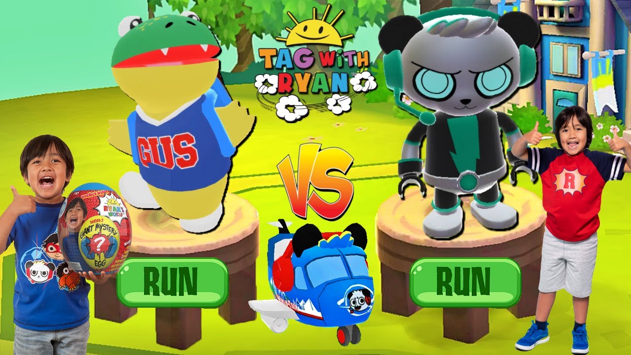 Tag with Ryan - Spy Robo Combo Panda vs Gus the Gummy Gator - All ...