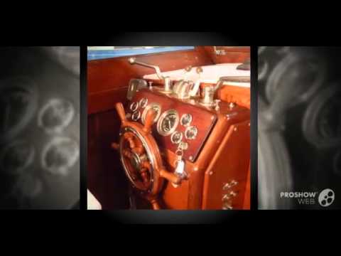 Chris craft commander 33 power boat, cabin cruiser year - 1955 - YouTube