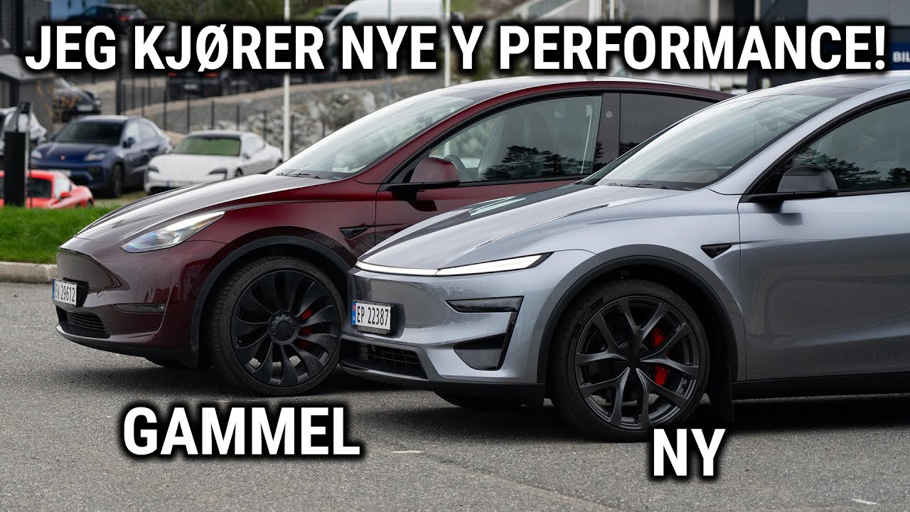 Er nye Model Y Performance bedre? Jeg sammenligner gamle vs. nye! - YouTube