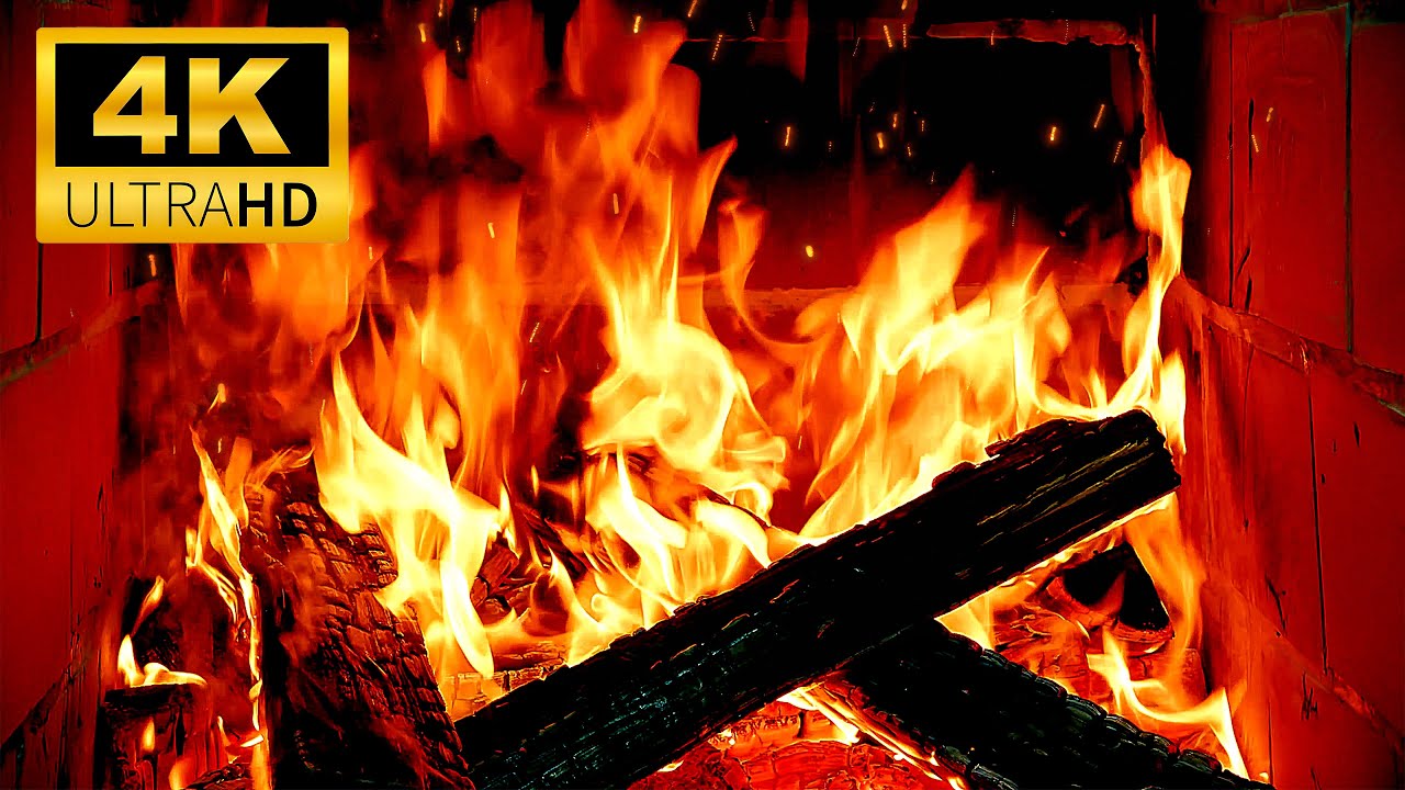 Ultra-Realistic Christmas Fireplace 4K UHD | Gentle Crackling Fire ...