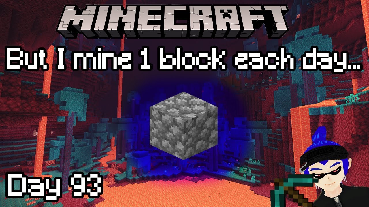 Minecraft but I mine 1 block each day until the YouTube algorithm ...