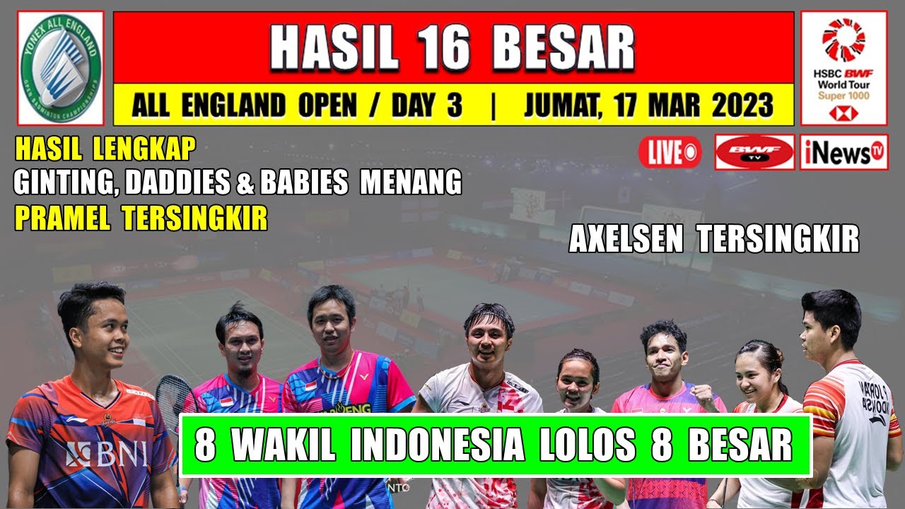 Hasil Lengkap All England 2023 Hari Ini Day 3 ~ GINTING DADDIES ...