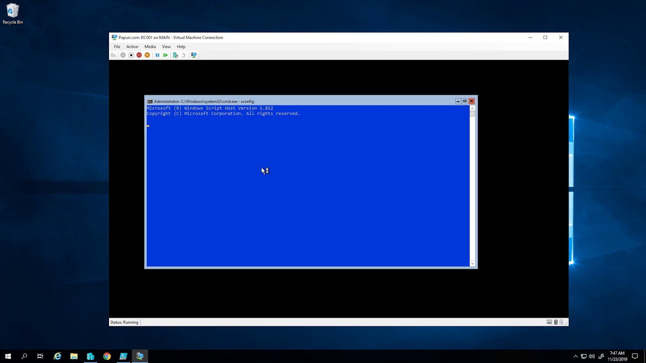 Windows Server 2019. Core 버전에서 Domain Controller 구성 - YouTube