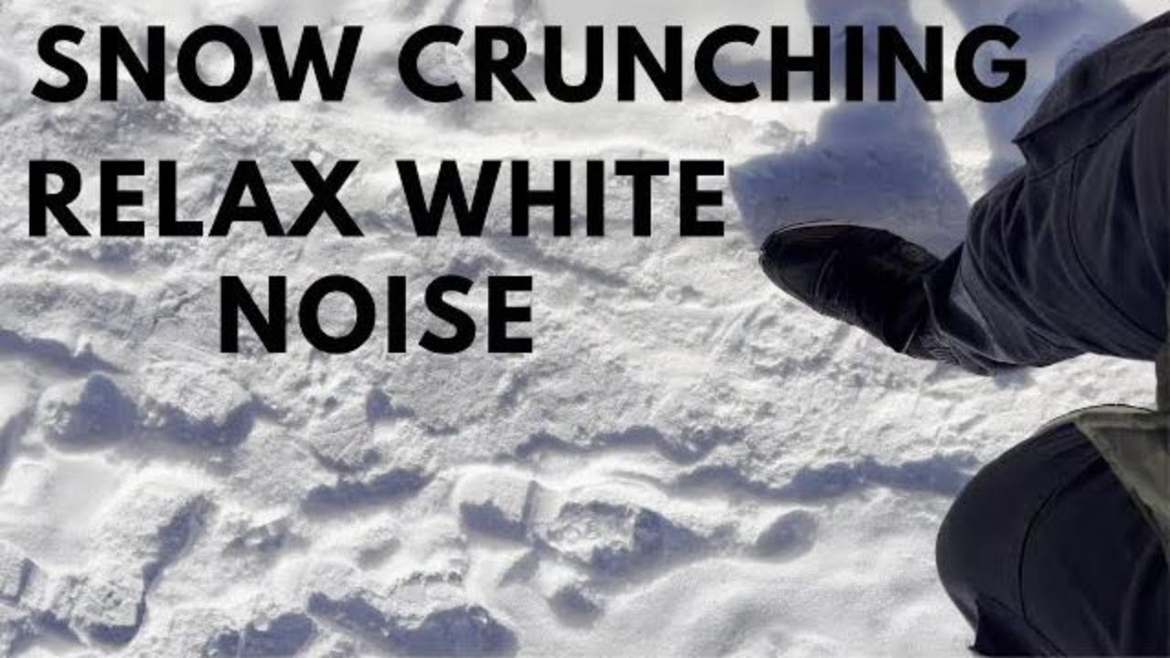 ASMR 3 hours of snow crunching Steps in the snow to relax with black ...