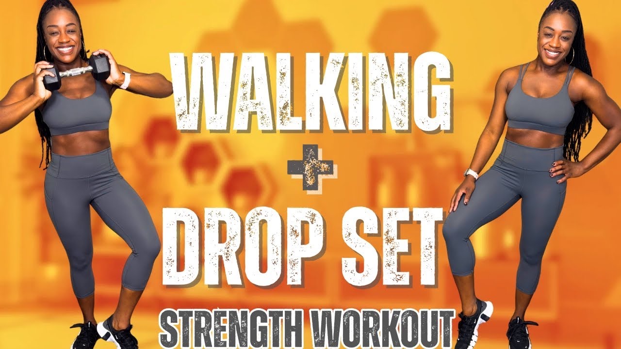 25-Minute Walking + Drop Set Strength Workout 🔥 | Burn Fat & Build ...