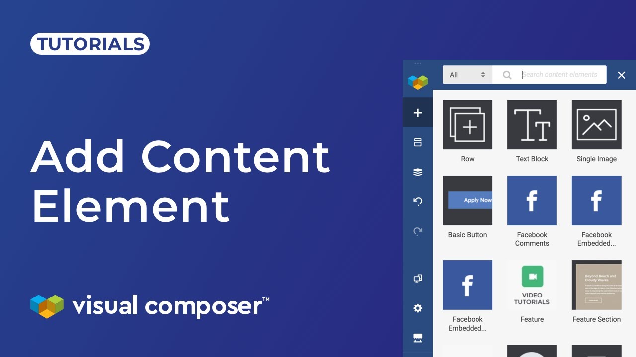 Add Content Element To A Page With Visual Composer Website Builder