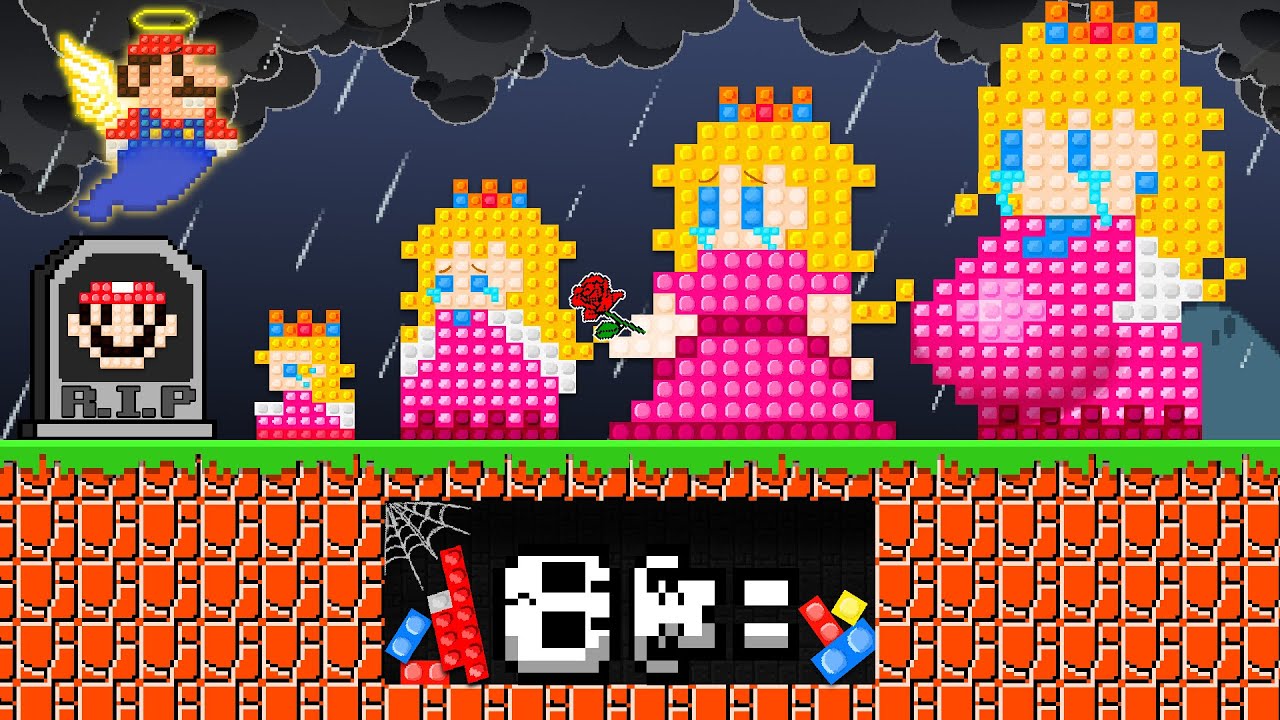 "Sorry Mario, Please Come back...", Upgrading Lego Peach R.I.P Mario in ...