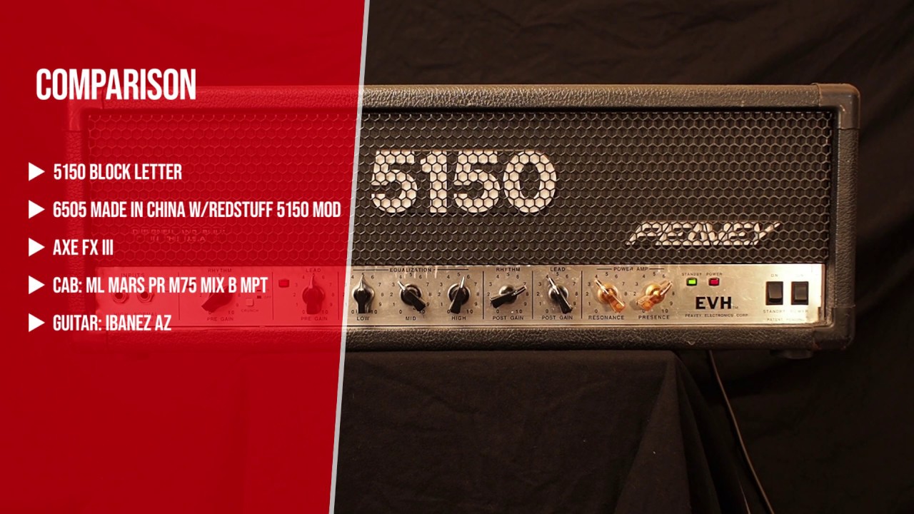 Peavey 5150 vs. 6505 (w/5150 Mod) vs. Fractal Audio Axe Fx III - YouTube