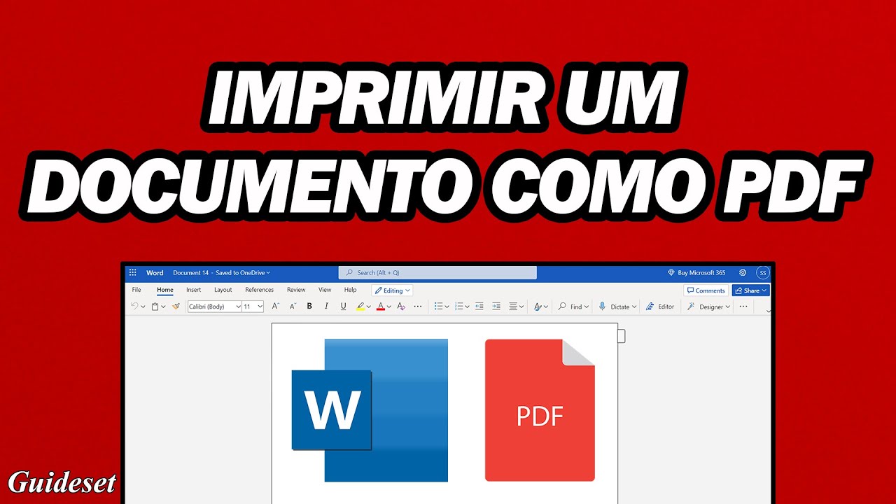 Como Imprimir Um Documento Como Pdf No Microsoft Word | Passo a Passo ...