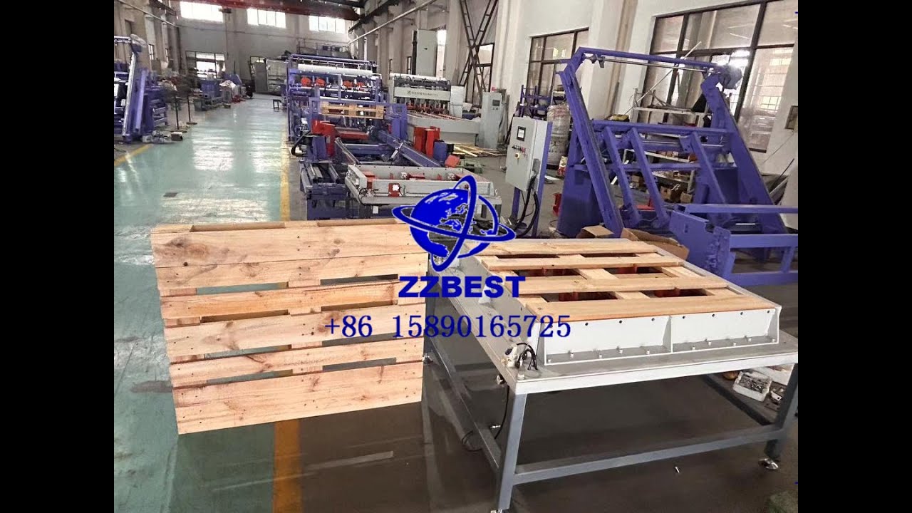 ZZBEST Manual Pallet Nailing Table Pallet Assembly Table - YouTube