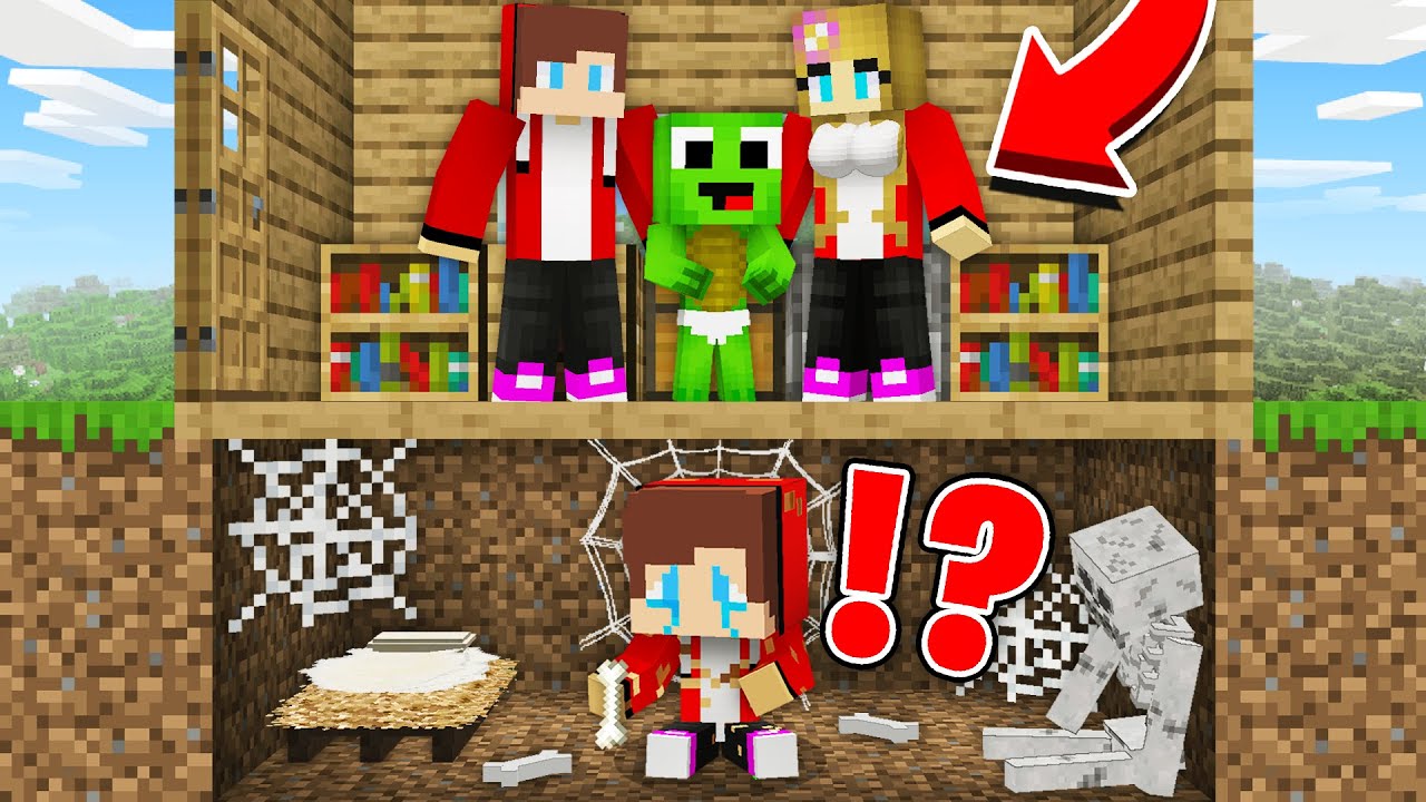 Mikey is favorite BABY! JJ SAD LOSER LIVES in BASEMENT! Maizen Family Sad Story in Minecraft ...