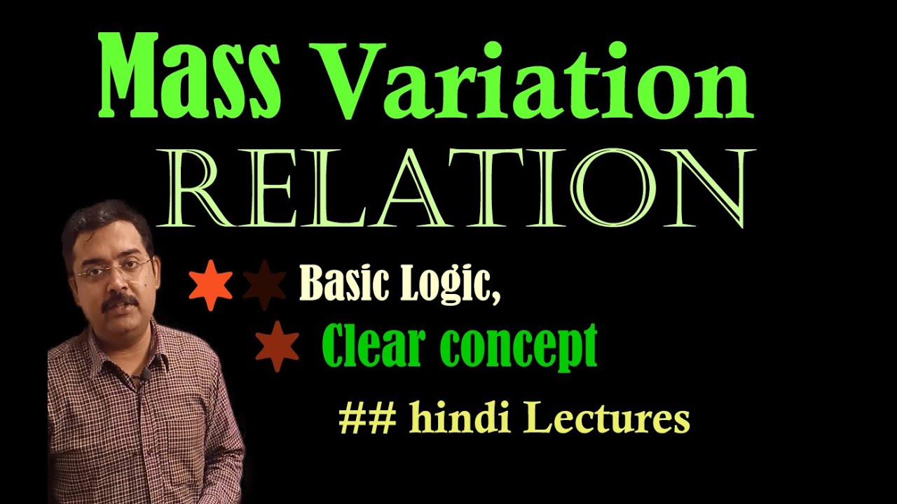 mass variation formula by relativity derivation and basic concept Msc ...