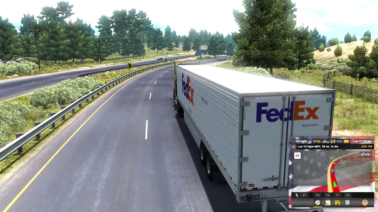 American Truck Simulator fedex mod - YouTube