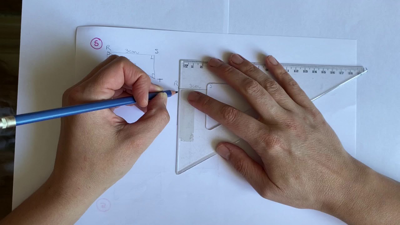 Construction d'un rectangle bis (6ème) - YouTube