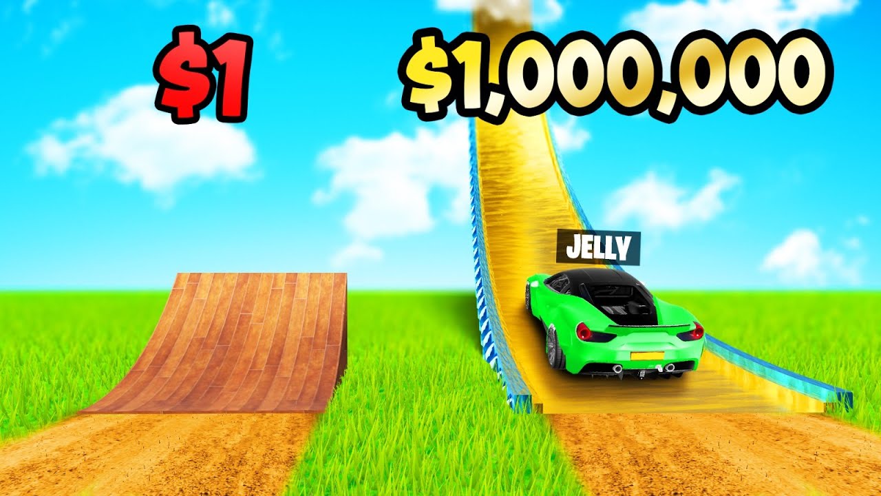 $1 Vs. $1,000,000 MEGA RAMP In Roblox - YouTube