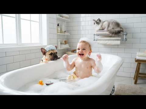 Funny Baby Moments with Cat & Dog 🐶👶 Non Stop Baby Laughing & Giggles Funny Dog & Baby