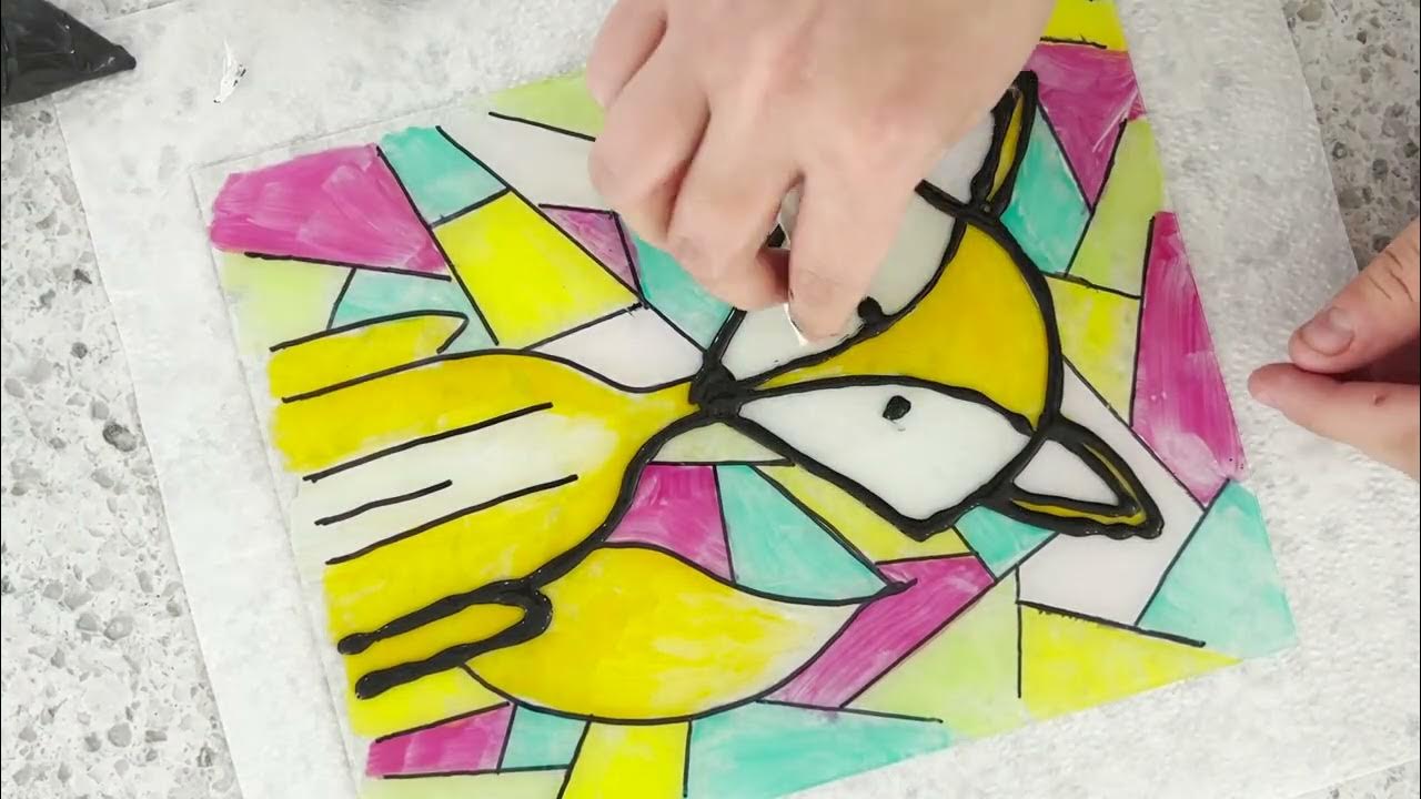 Creating Colorful DIY Faux Stained Glass Fox -Craft for Kids: A Step-by ...
