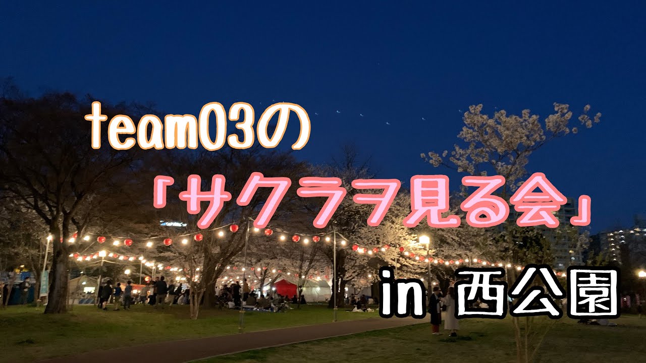 夜桜を見る team03の「サクラヲ見る会」 - YouTube