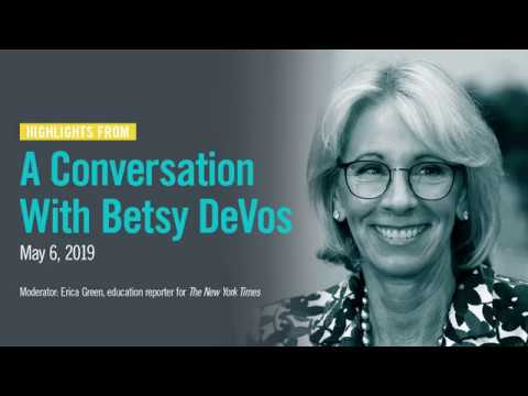 Highlights From A Conversation With Betsy DeVos - YouTube