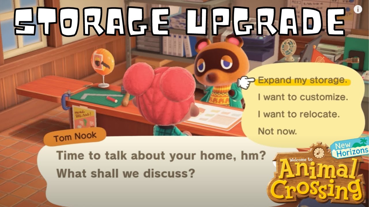 How To Upgrade House Storage On Animal Crossing New Horizons | Winter ...
