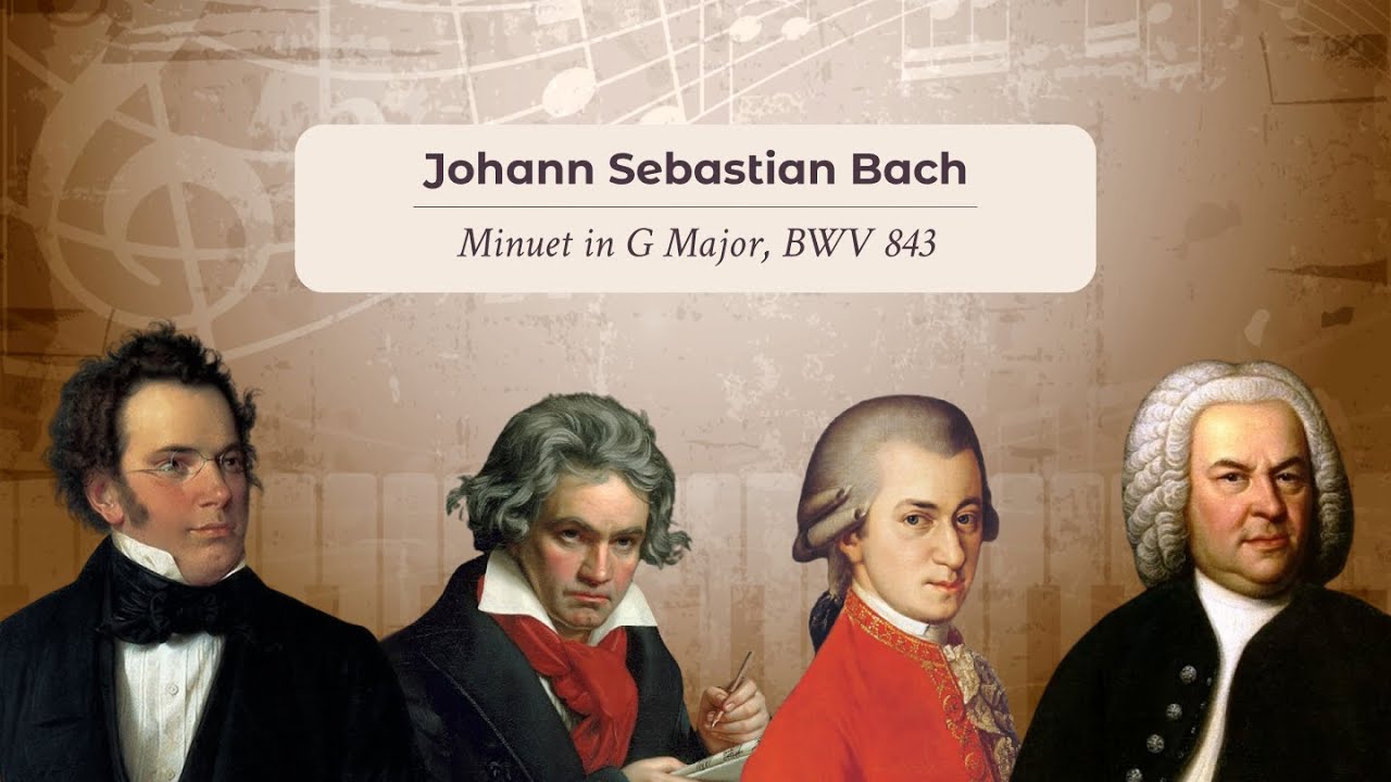 Interactive piano notes | Johann Sebastian Bach - Minuet in G Major ...