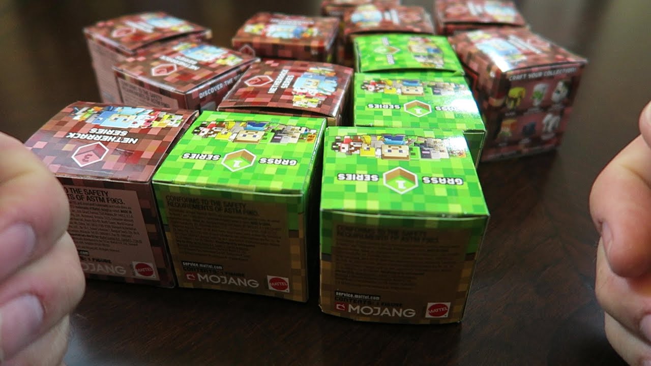 Minecraft Mystery Mini Series 3 NETHERRACK, Series 2 STONE and Series 1 ...