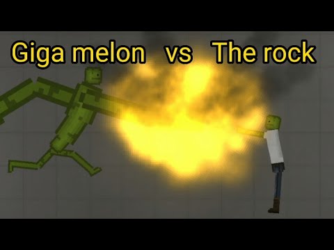 Giga melon VS The rock in melon playground:) - YouTube