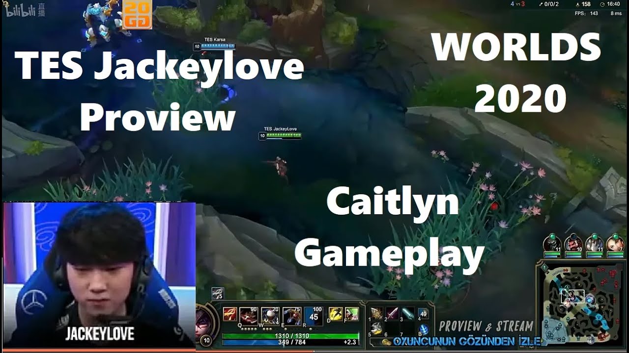 Worlds 2020 Proview TES JackeyLove Caitlyn Gameplay POV TES vs FLY ...