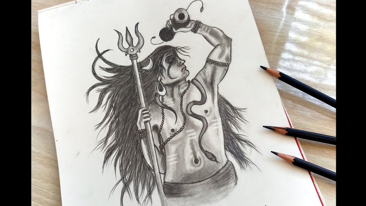 Mahadev pencil Sketch | mahadev drawing | mahadev easy pencil sketch ...