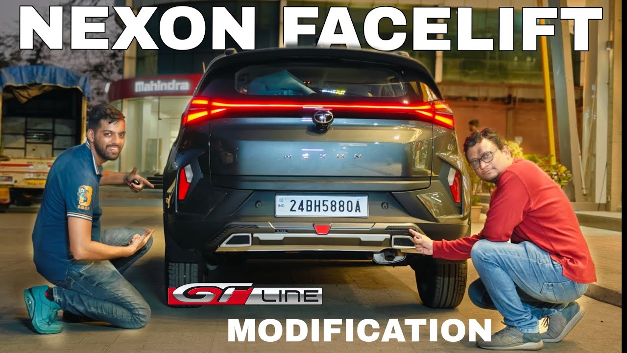 INDIA'S FIRST NEXON 2024 FACELIFT GT LINE MODIFICATION...!!!📞98201 ...