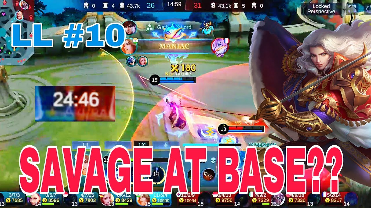 Lancelot agressive savage at enemy base ? | LL Day #10/29 | #mlbb # ...