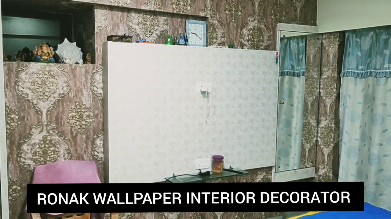 Wallpaper Damask Design for Bedroom done By ronak wallpaper Interior # ...