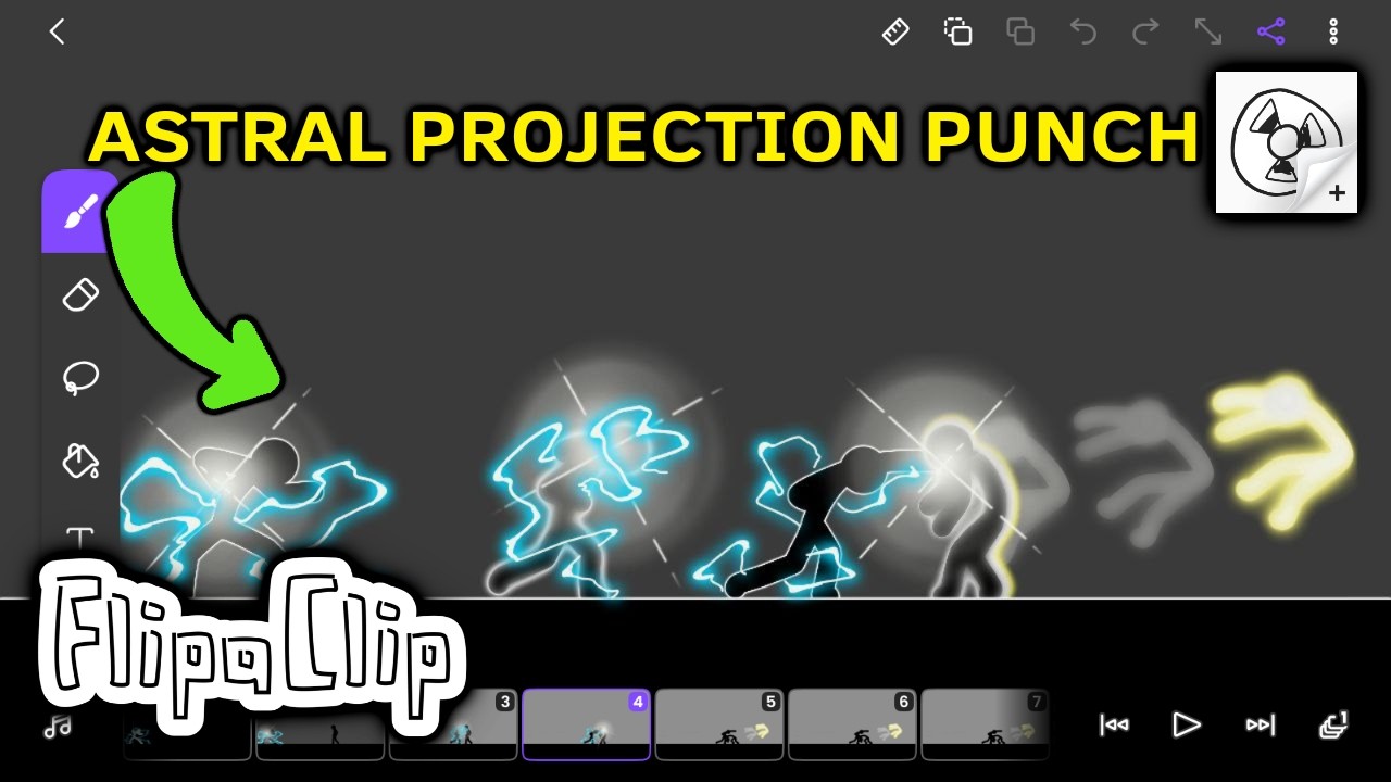 HOW TO ANIMATE ASTRAL PROJECTION PUNCH #flipaclip #animationtutorial # ...