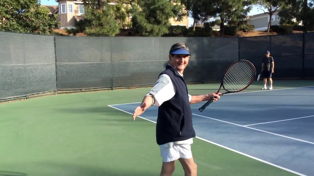 Ambidextrous 85-year-old Tennis Player - YouTube