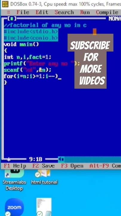 Factorial Program In C Factorial Of A Number In C Cprogramming Computerlanguage Coding 3897