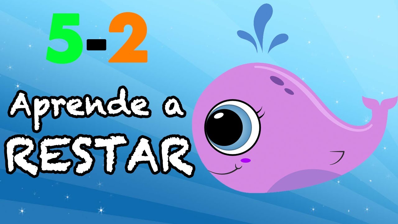 Aprende a restar jugando con la Ballenita Bicolor - Restas faciles para ...