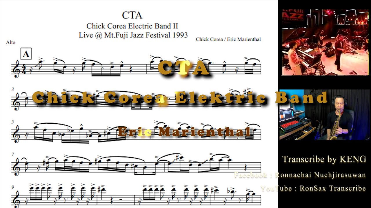 CTA Chick Corea Elektric Band / Eric Marienthal Transcription - YouTube