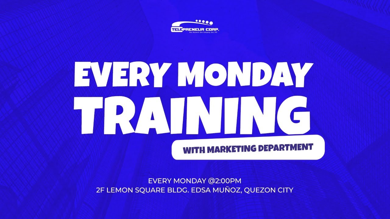 MONDAY TRAINING with MARKETING DEPARTMENT (7•3•23) - YouTube