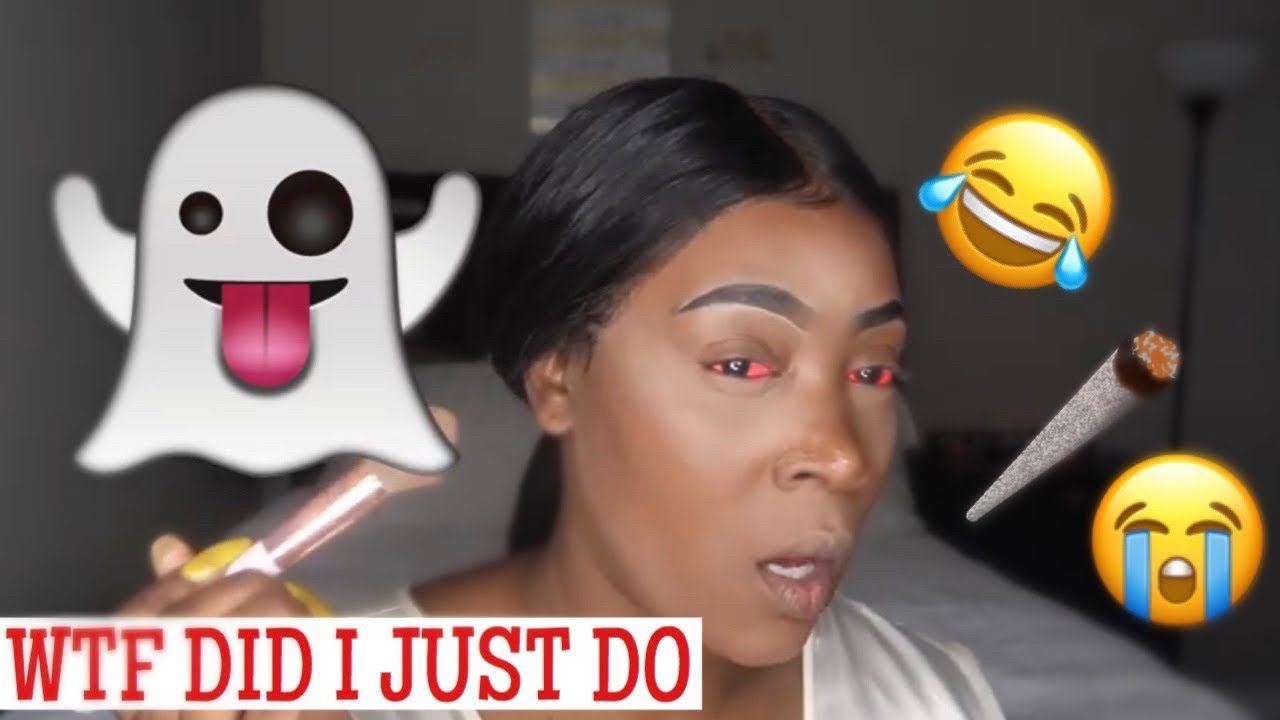 Doing My Makeup High AF ( Funny 🤣 ) - YouTube