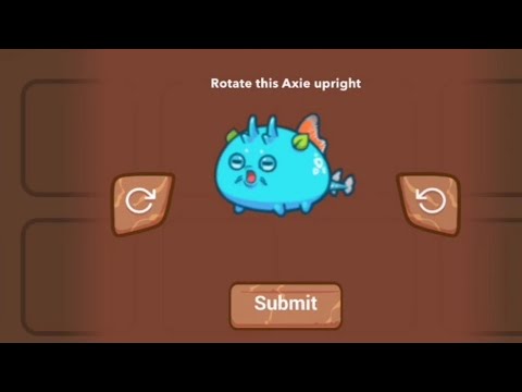 How to rotate axie to upright position capcha AXIE INFINITY - YouTube