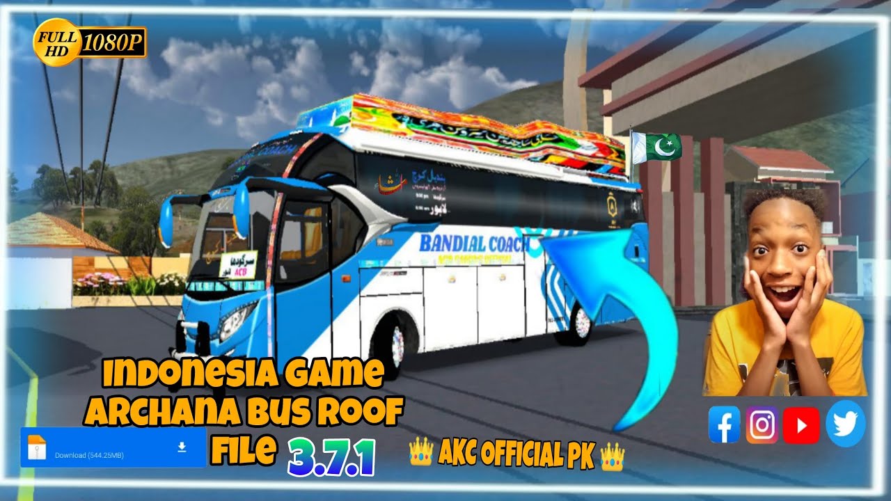 Indonesia game Archana bus roof file 👑 AKC OFFICIAL PK 👑 2023 - YouTube