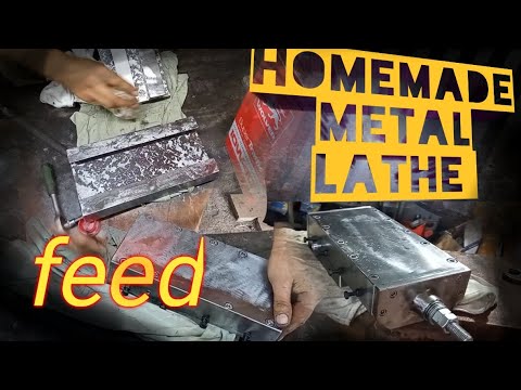 Mega DIY project | homemade metal lathe machine | feed - YouTube