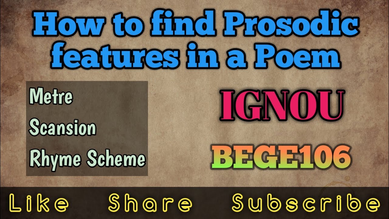Prosody | How to find Prosodic features | IGNOU | BEGE106 | MyStudyTime ...