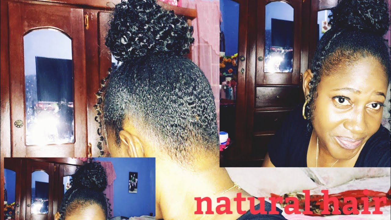 QUICK MESSY BUN (NATURAL HAIR TUTORIAL) - YouTube