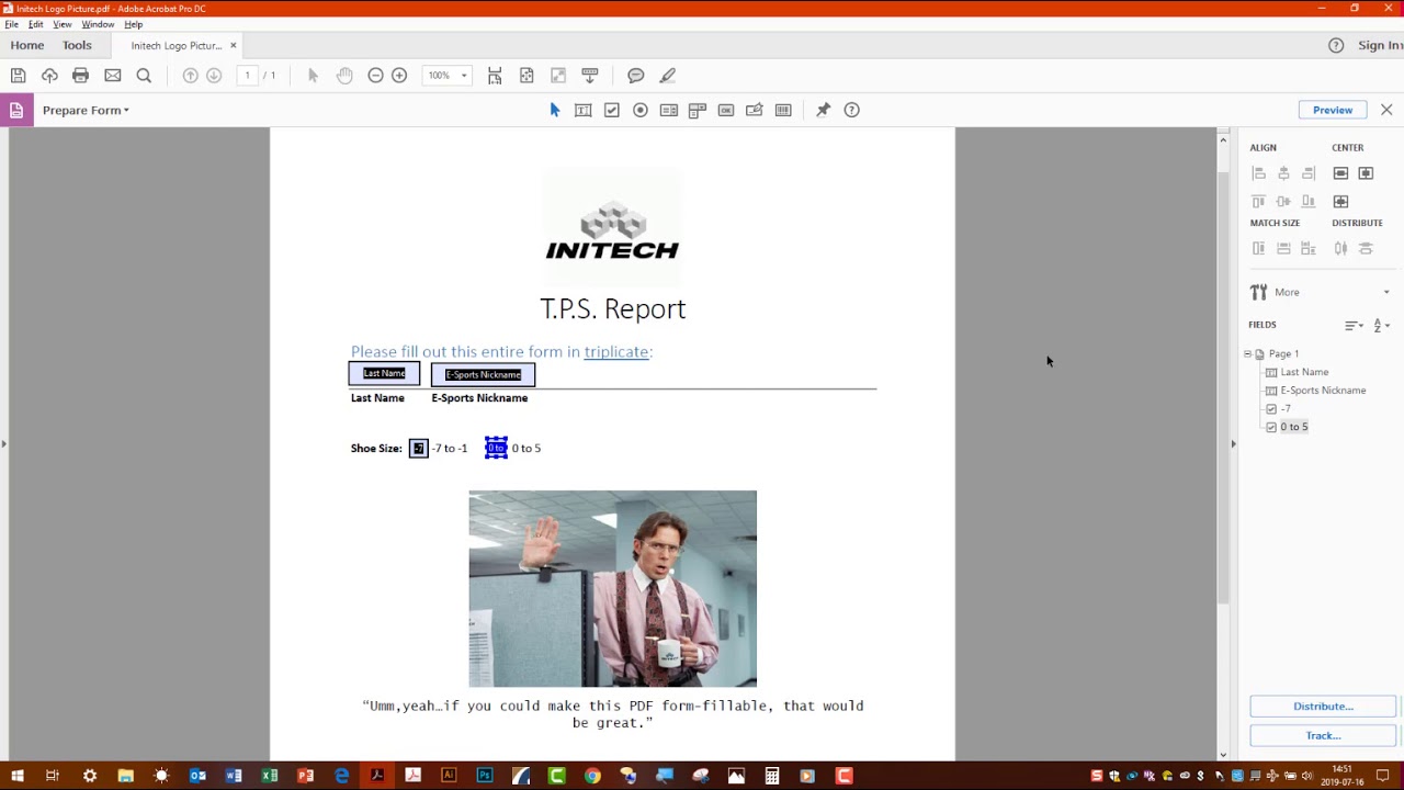 Adobe Acrobat Pro DC: Form Fields - YouTube
